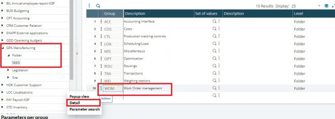 How to set parameter to accumulate components of work order while creating tracking - Sage X3 ...