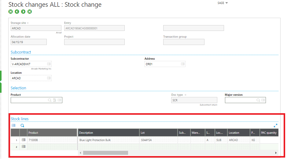 Subcontract Returns - Sage X3 – Tips, Tricks and Components