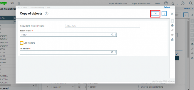 Easy ways to configure bank file definitions into Sage X3 folders ...
