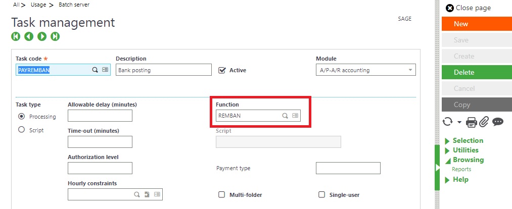 How to execute the bulk task with the multiple parameters - Sage X3 – Tips, Tricks and Components