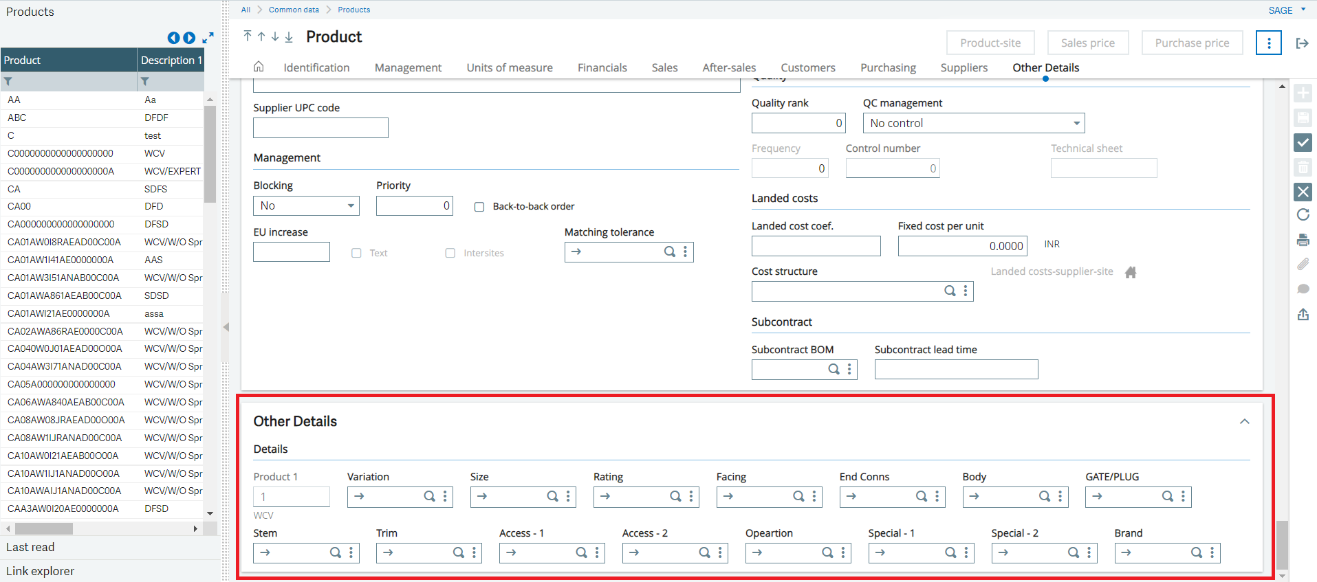 Product Code and Description Automation - Sage X3 – Tips, Tricks and Components