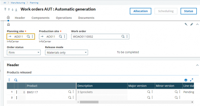How To Create Work Order Without Routing In Sage X3