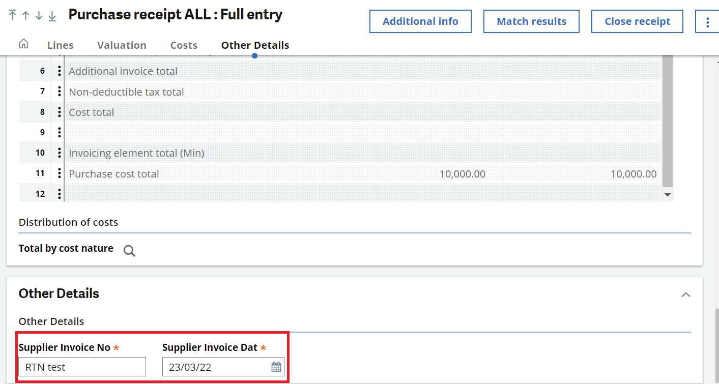Validation of Supplier Invoice No and Date in GRN