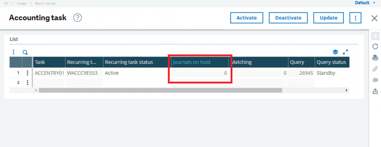 How to release on hold journals in the accounting task - Sage X3 – Tips, Tricks and Components