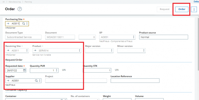 How to create Purchase order from Work order in Sage X3 - Sage X3 ...