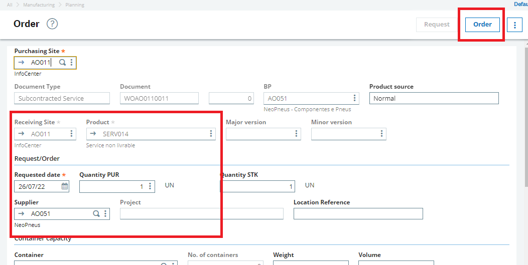 How To Create Purchase Order From Work Order In Sage X3 Sage X3 Tips Tricks And Components