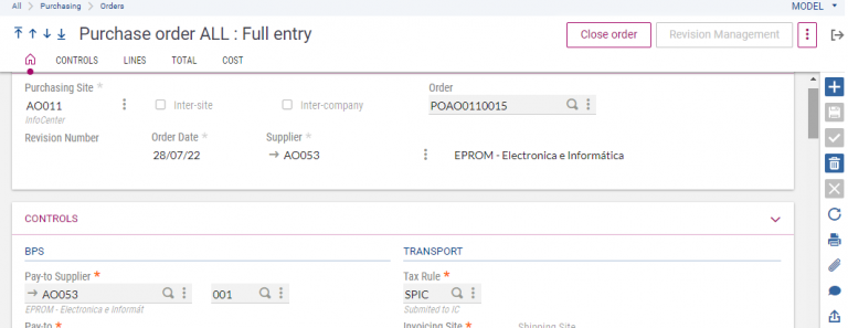 How to create a prepayment for a Purchase Order in Sage X3 - Sage X3 ...