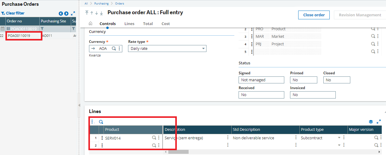 How to create Purchase order from Work order in Sage X3 - Sage X3 ...