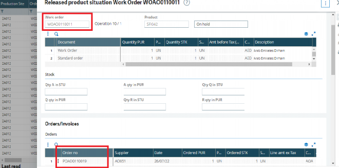 How to create Purchase order from Work order in Sage X3 - Sage X3 – Tips, Tricks and Components