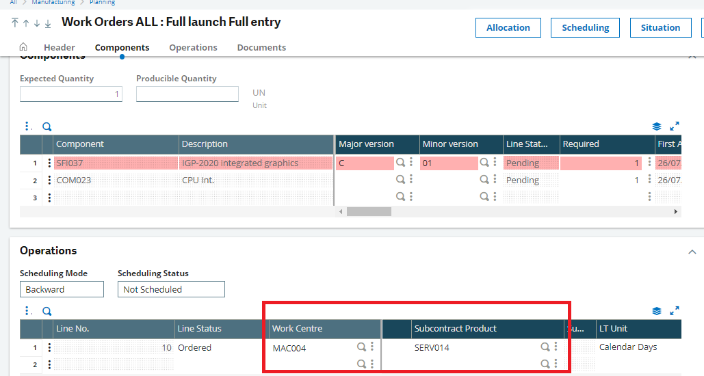 How to create Purchase order from Work order in Sage X3 - Sage X3 ...