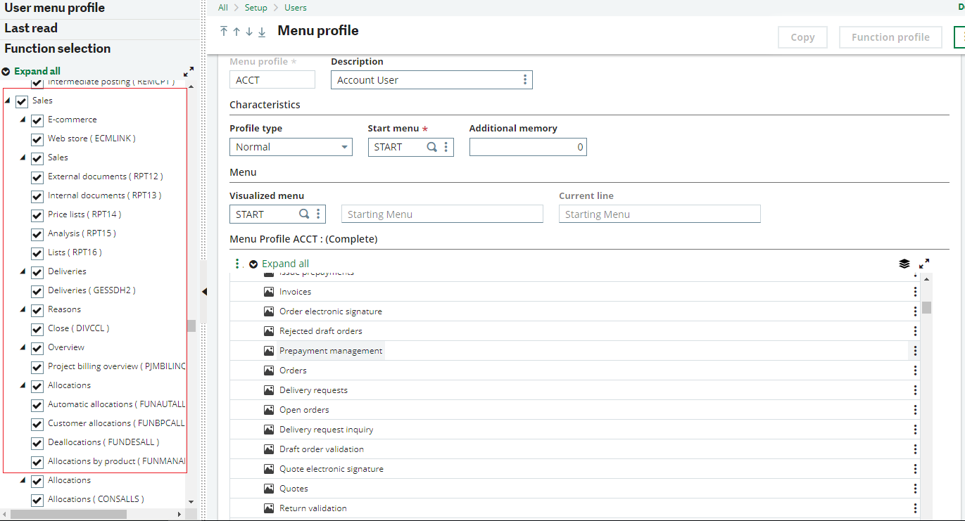 Add Menu Profile in Sage ERP X3 - Sage X3 – Tips, Tricks and Components