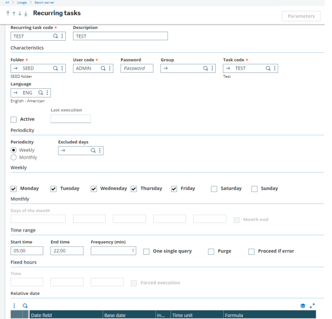 Executing And Scheduling Recurring Task In Sage X3 Sage X3 Tips Tricks And Components