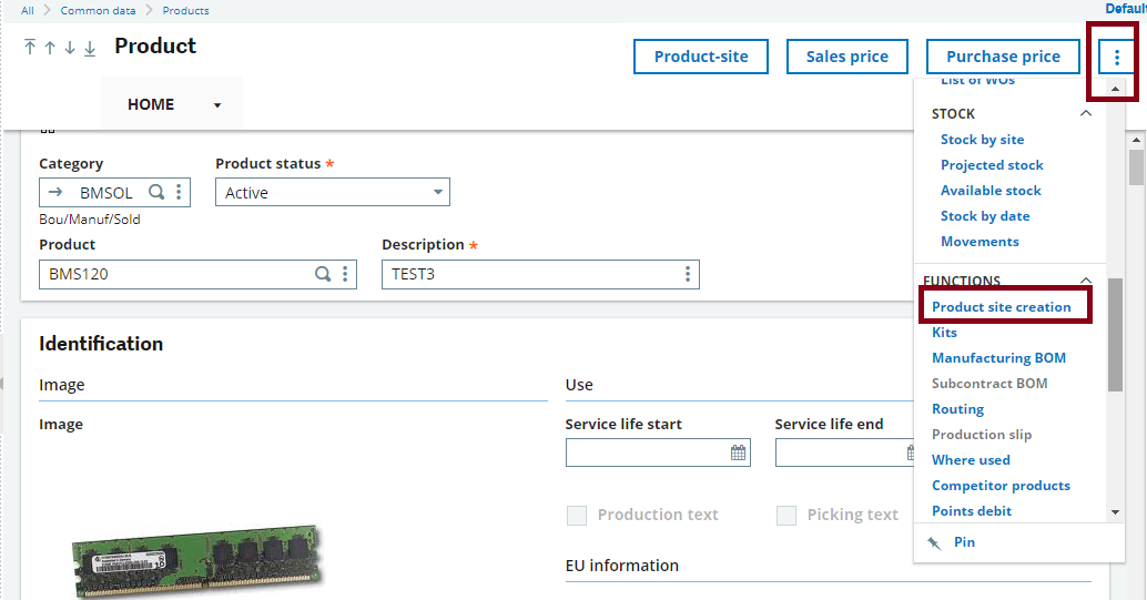 How to define multiple product-sites for product in bulk in Sage X3 ...
