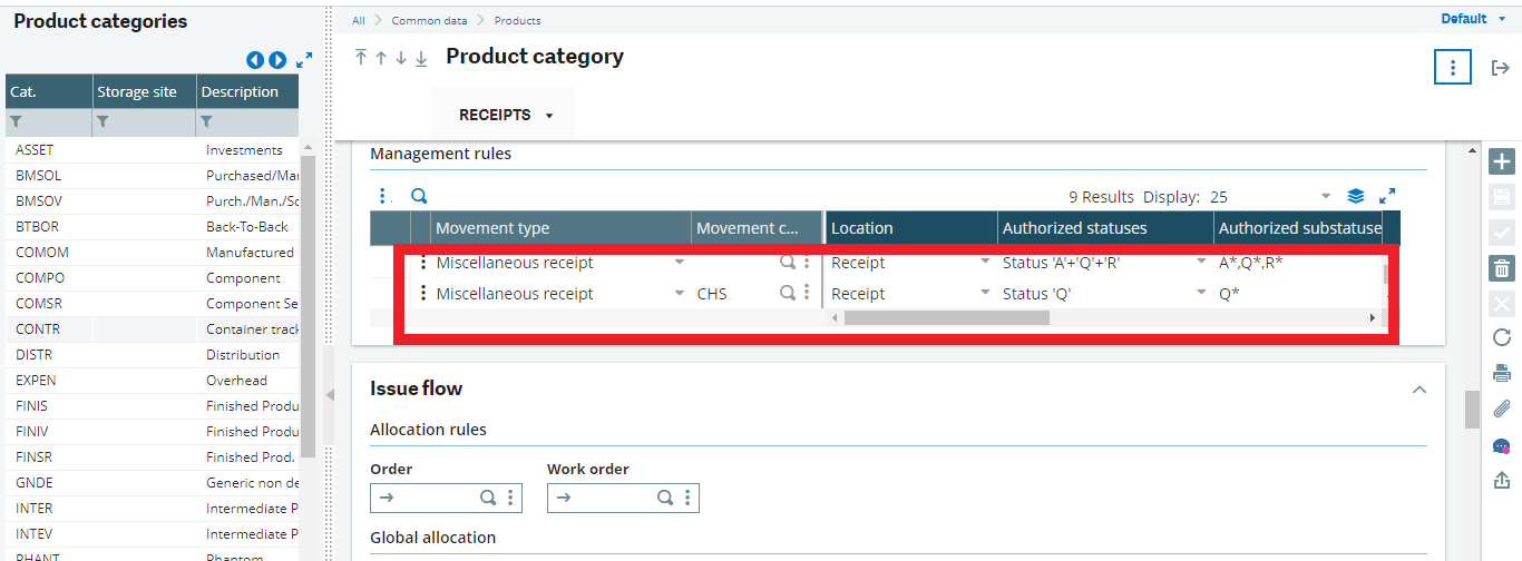 How to use Stock Movement Codes in Product category? - Sage X3 – Tips ...