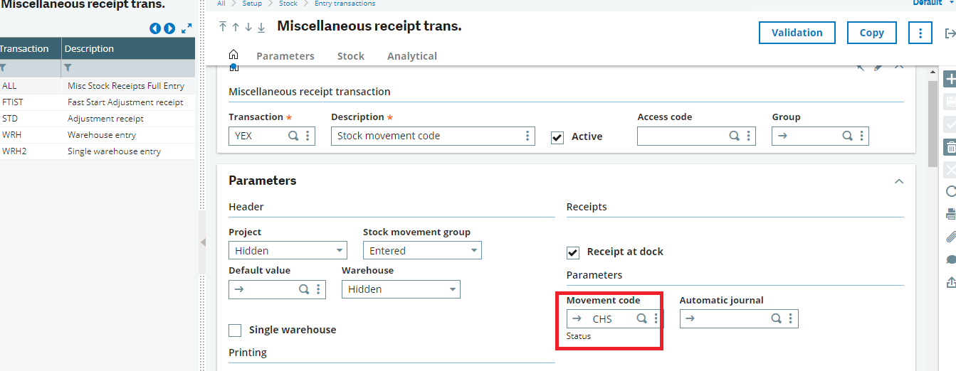 How to use Stock Movement Codes in Product category? - Sage X3 – Tips ...