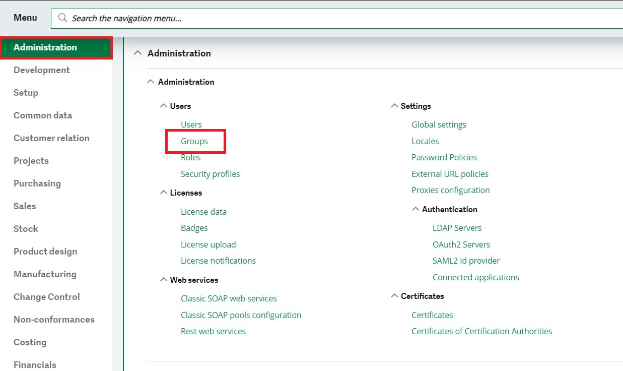 Create a specific user profile for Web service - Sage X3 – Tips, Tricks and Components