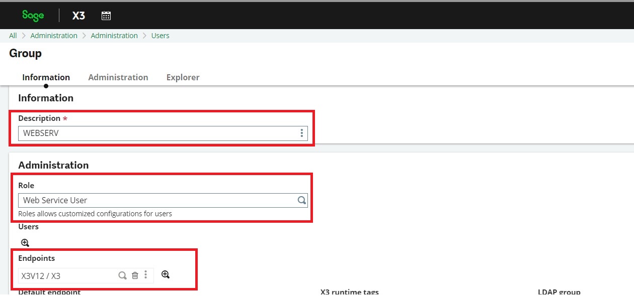 Create a specific user profile for Web service - Sage X3 – Tips, Tricks and Components