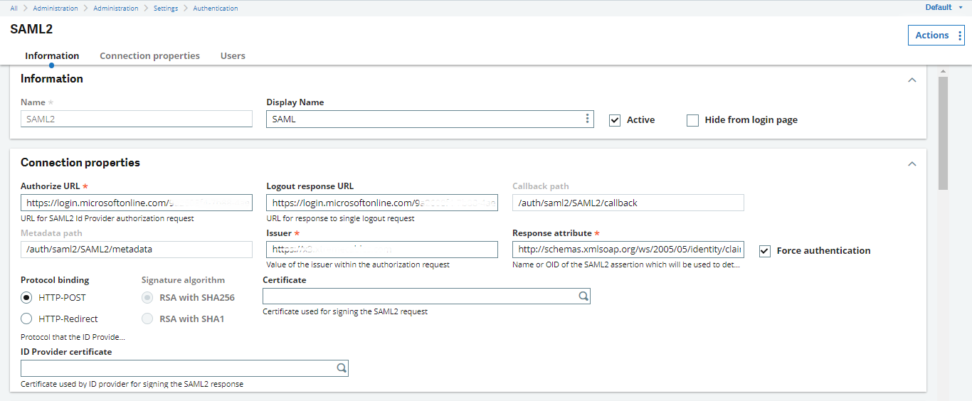 SAML2 authentication method in sage x3 - Sage X3 – Tips, Tricks and Components