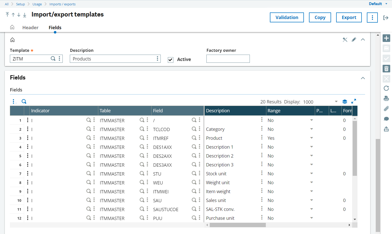 Use of Transcribe Import/Export template in Sage X3 - Sage X3 – Tips, Tricks and Components