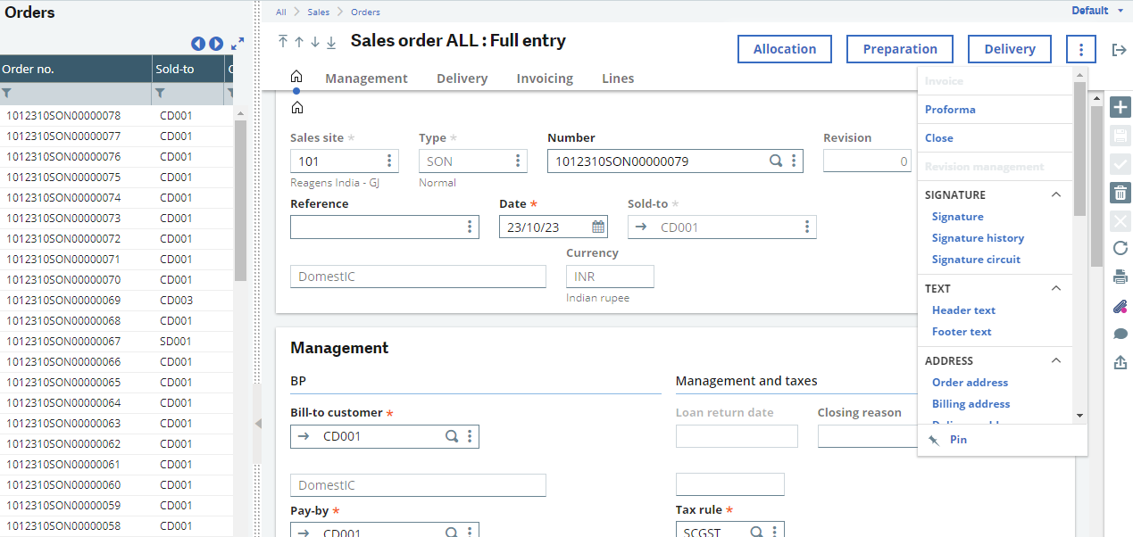 Validation Against Advance Receipt if Proforma is not created - Sage X3 – Tips, Tricks and ...