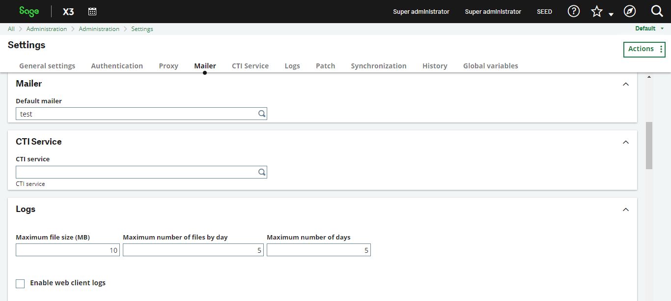 Global Settings functionality in Sage X3 - Sage X3 – Tips, Tricks and Components