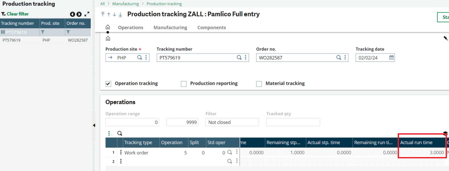 Functionality of Shop Floor tracking and it’s impact on Work Order in ...