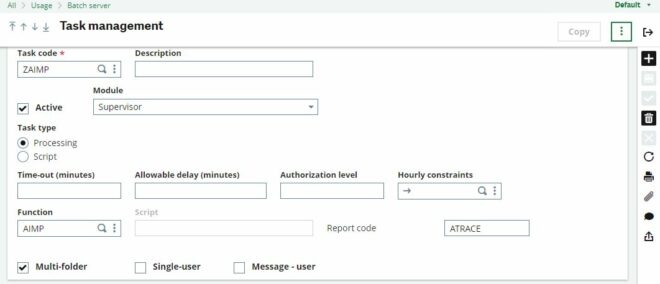 How to print report in the specified directory of the server through the batch task in Sage X3 ...