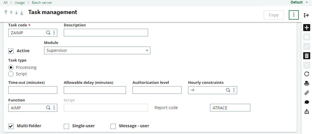 How to print report in the specified directory of the server through the batch task in Sage X3 ...