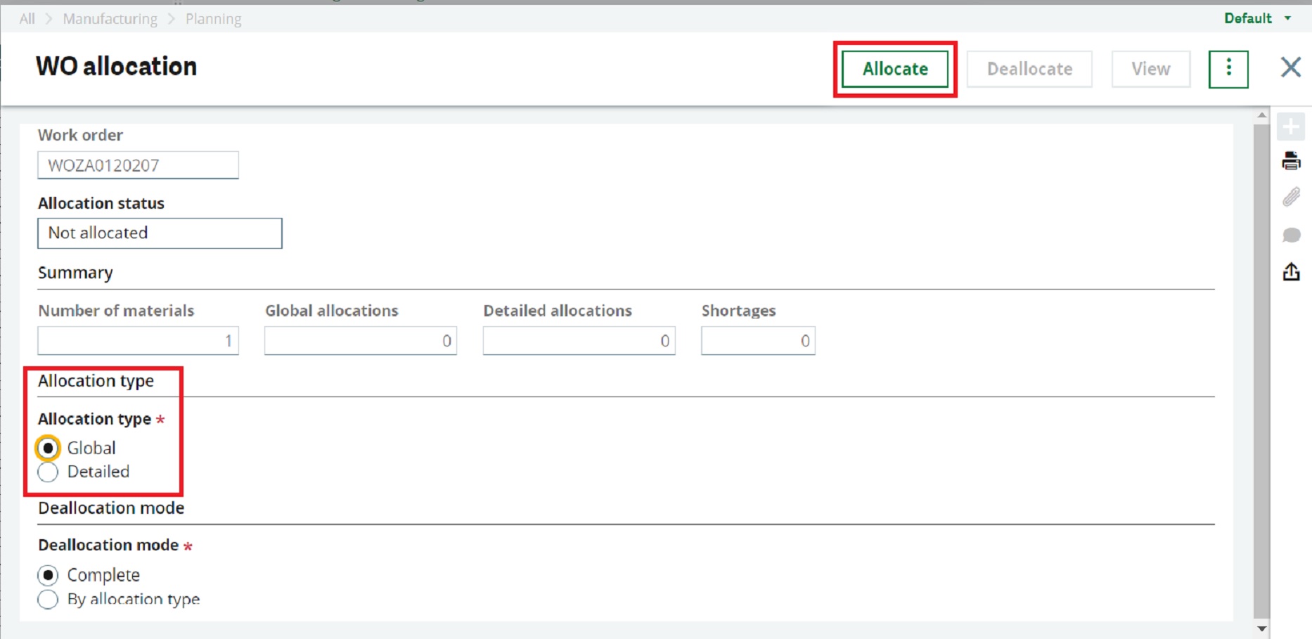 Allocation Methods for Efficient Work Order Management - Sage X3 – Tips, Tricks and Components