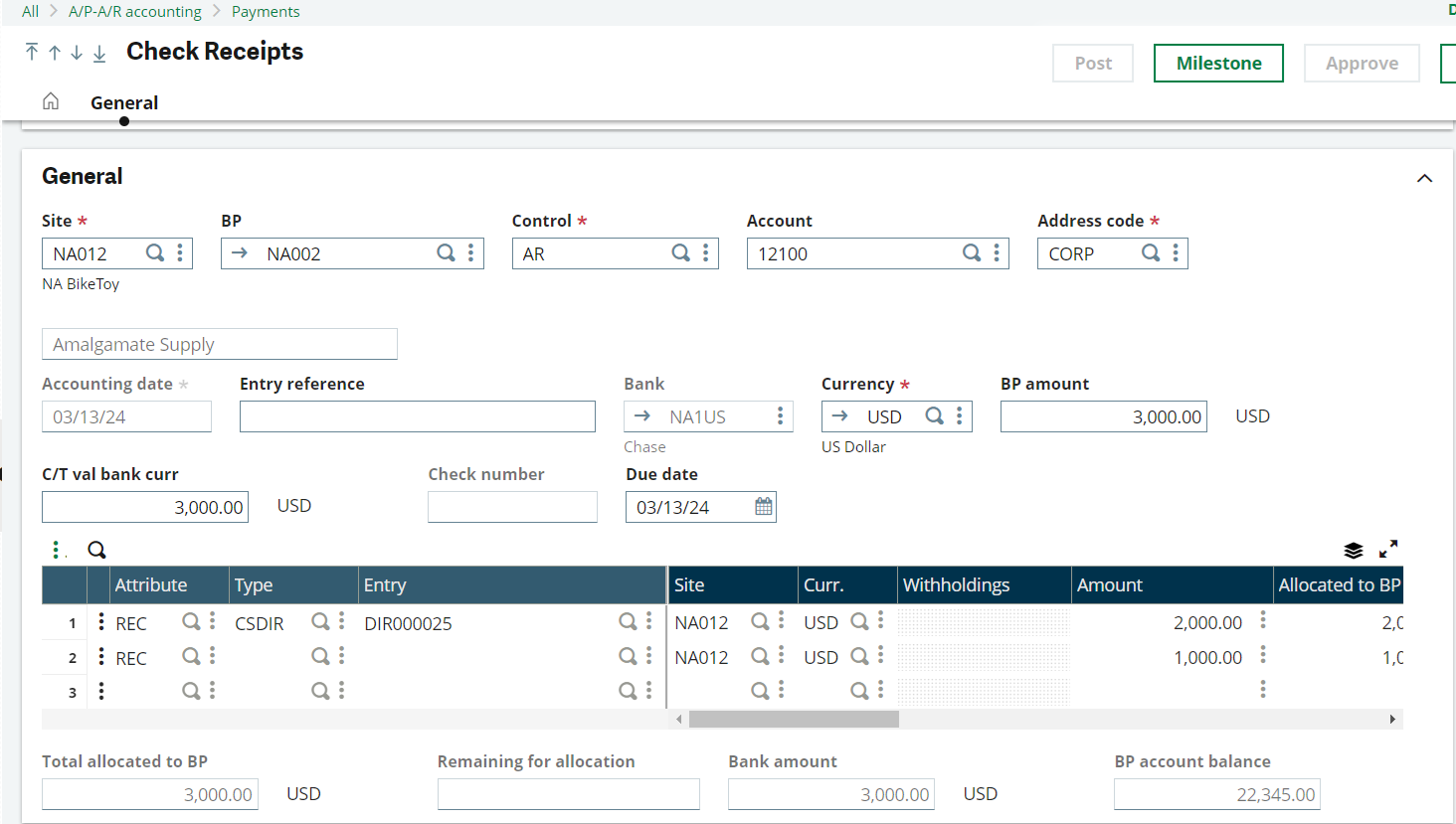 Create Refund for Overpayment - Sage X3 – Tips, Tricks and Components