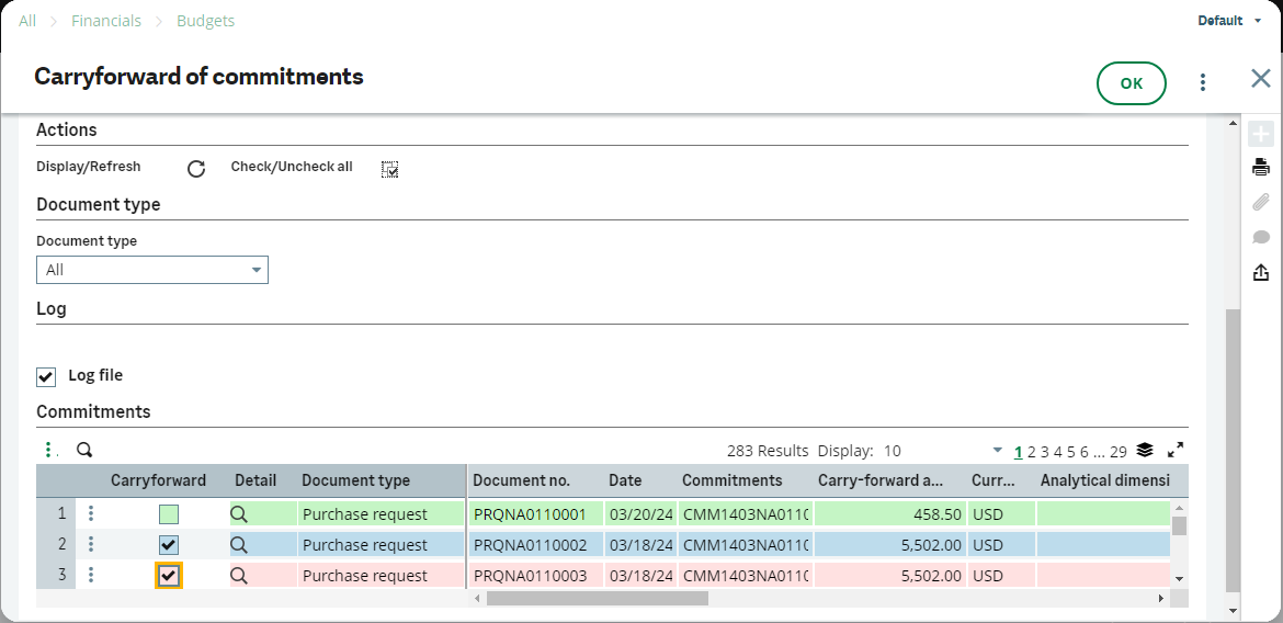 Carry-forward of commitments functionality in sage X3 - Sage X3 – Tips, Tricks and Components