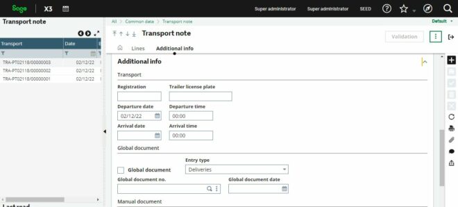 Transport Note Feature In Sage X3 - Sage X3 – Tips, Tricks and Components