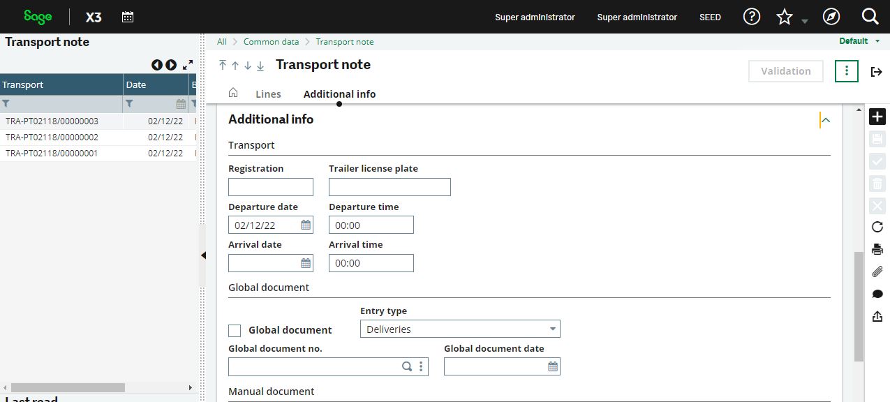 Transport Note Feature In Sage X3 - Sage X3 – Tips, Tricks and Components