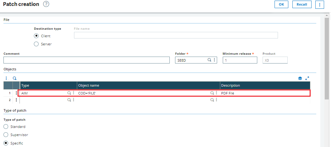 Adding Destinations, Inquiry and Database Mass Update as component through Patch in Sage X3 ...