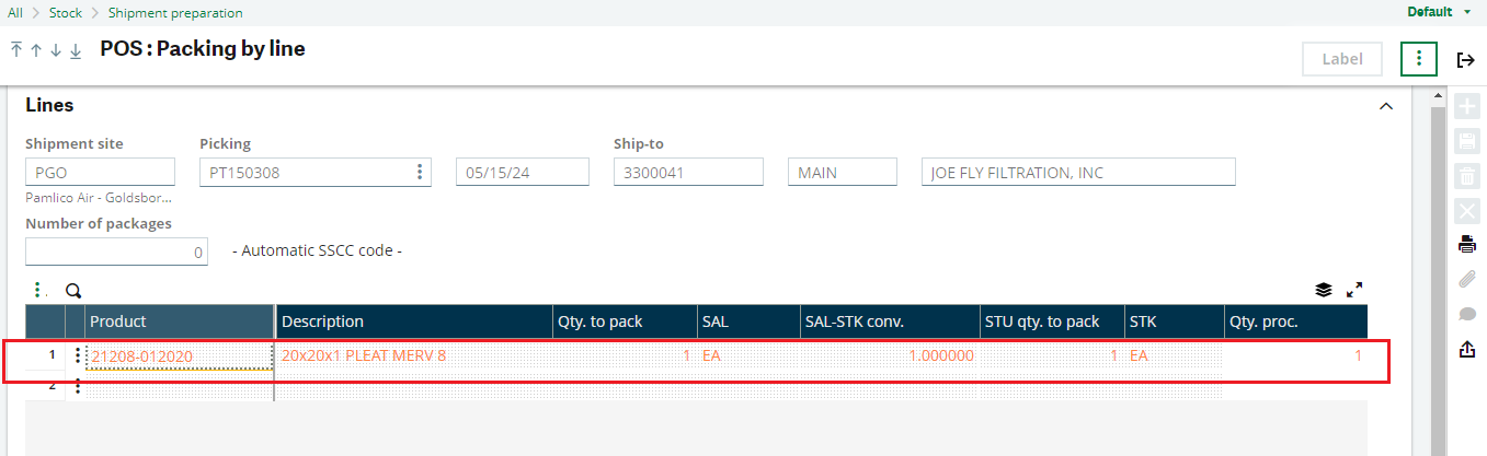 Automatic Packaging configuration at Product Site level - Sage X3 ...