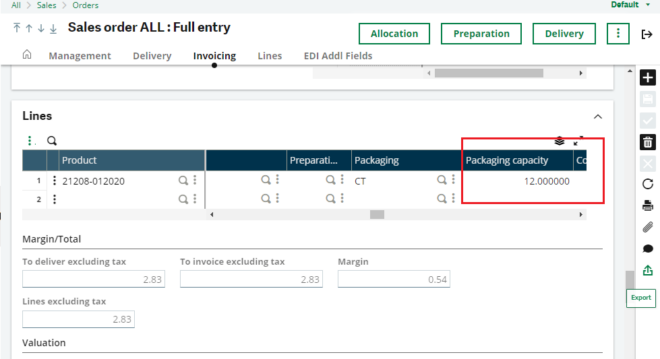 Automatic Packaging configuration at Product Site level - Sage X3 ...