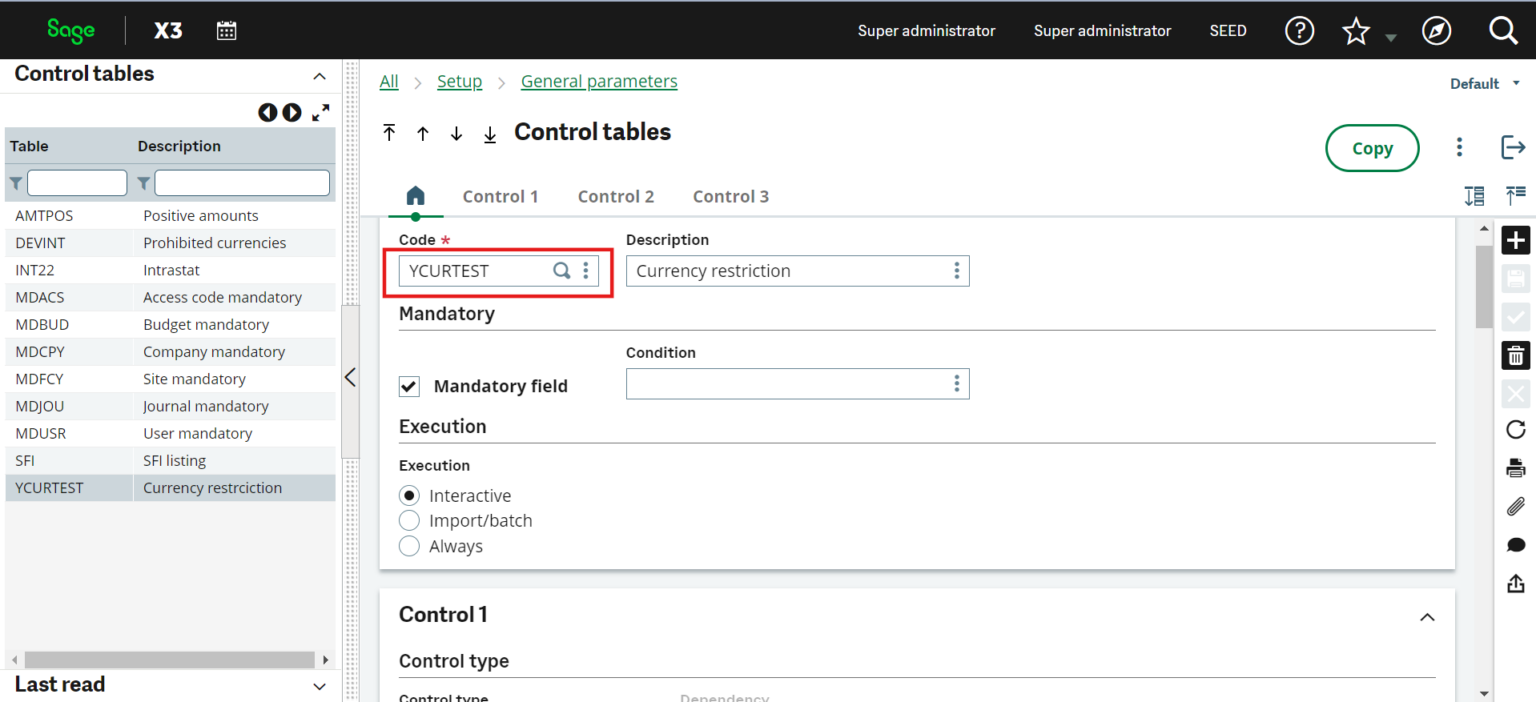 Adding controls to fields in Sage X3 - Sage X3 – Tips, Tricks and Components
