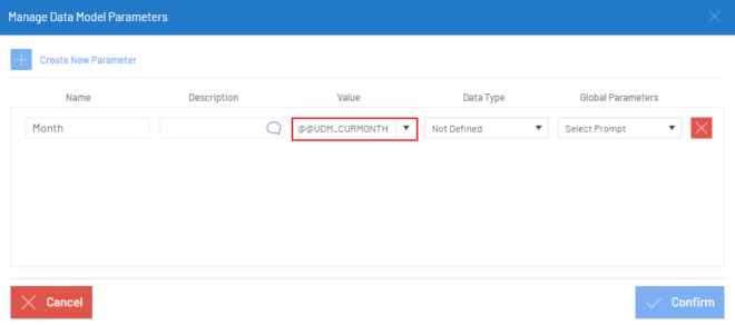 Adding a Data Model Parameter in Sage Enterprise Intelligence (SEI ...