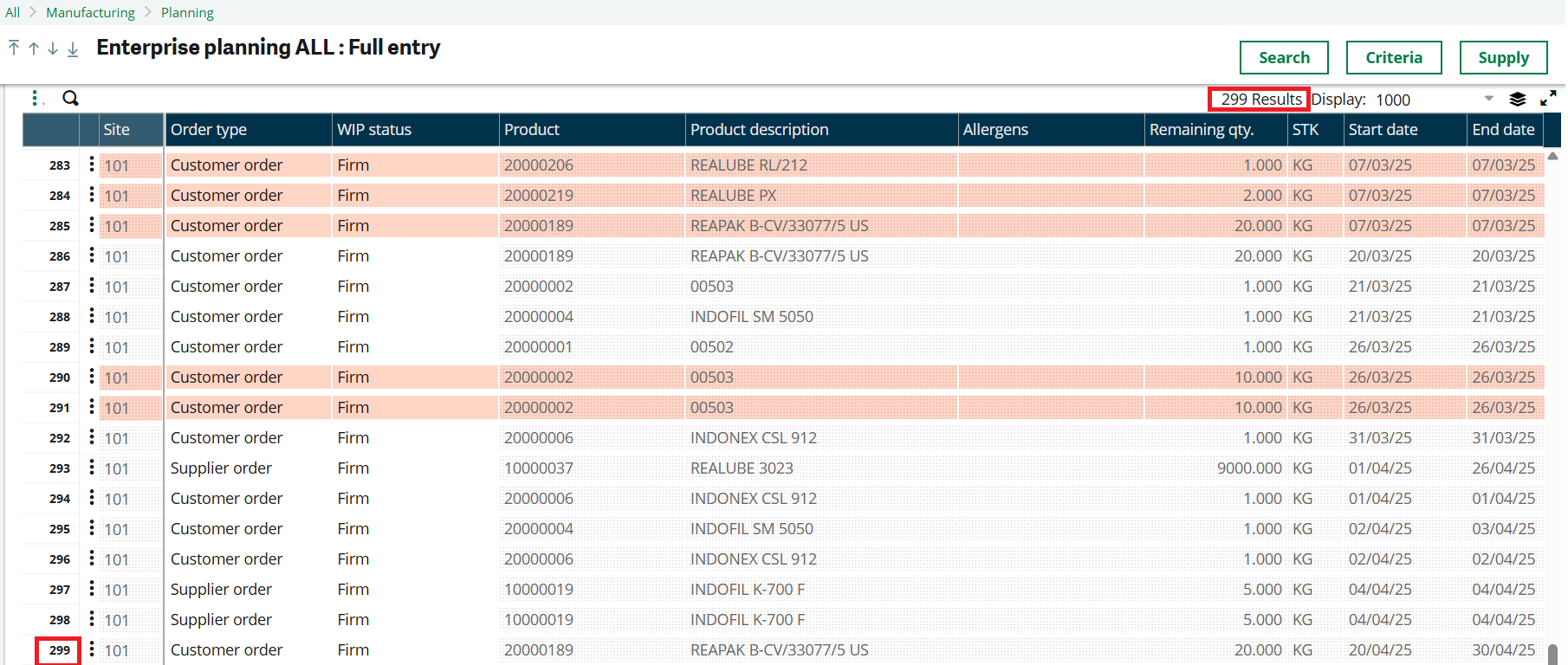 Adjusting the number of lines to display in the Enterprise Planning screen - Sage X3 – Tips ...